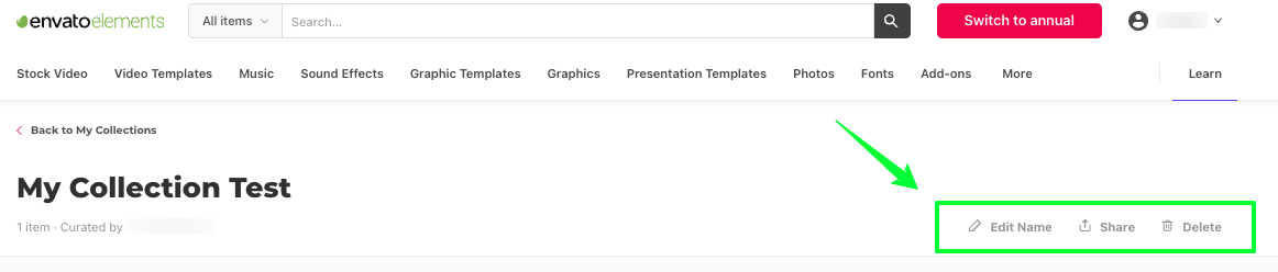 My Collections – Envato Elements Support | Help Center