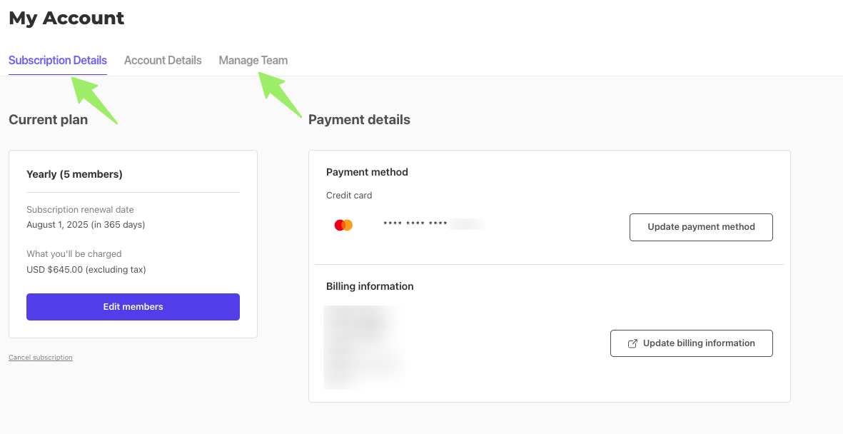 Team Subscription Account Management – Envato Support | Help Center