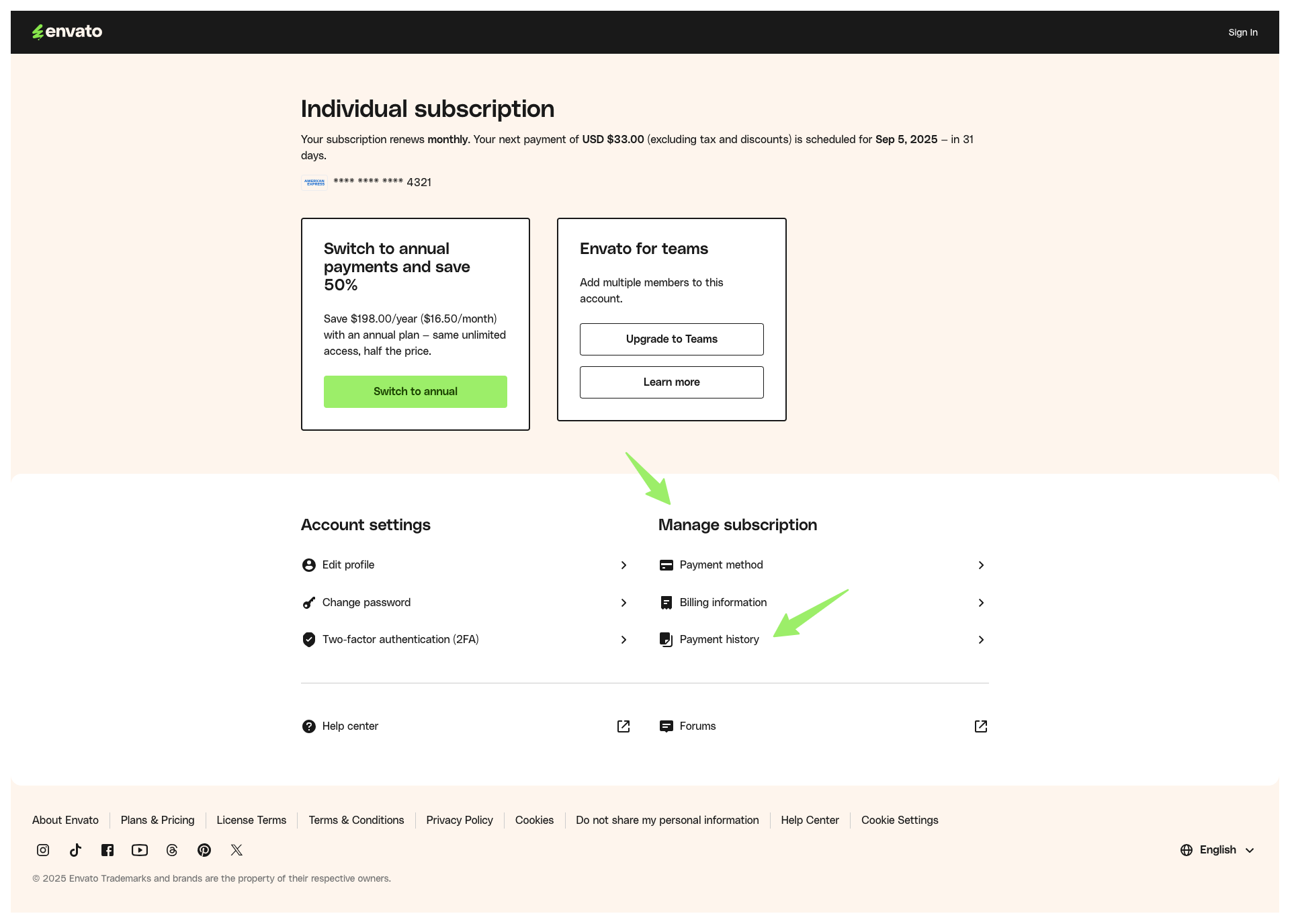 View & download invoices – Envato Support | Help Center